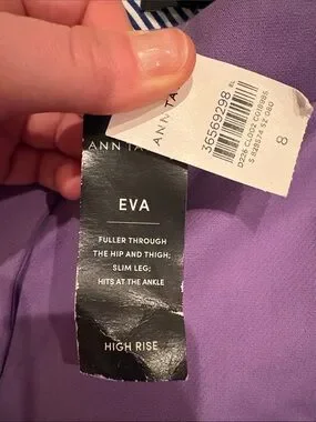 Ann Taylor | Pants & Jumpsuits | Ann Taylor Eva Purple Highrise Tapered ...